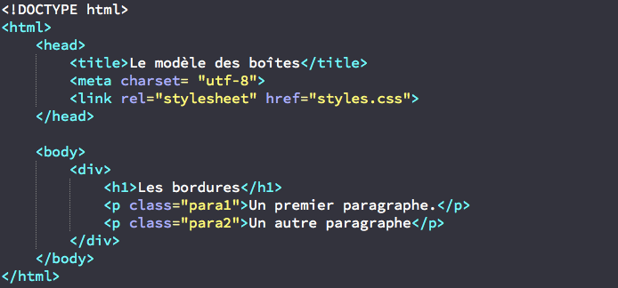 Les bordures en CSS