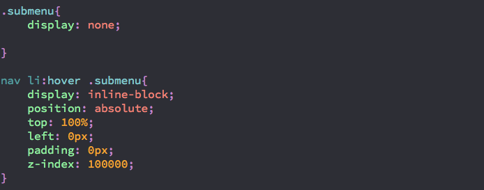 Création d'un menu déroulant en HTML et en CSS