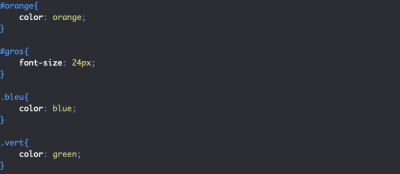 Les attributs HTML class et id et les sélecteurs CSS associés