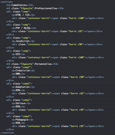Création d'un site CV monopage responsive en HTML et CSS - Pierre Giraud