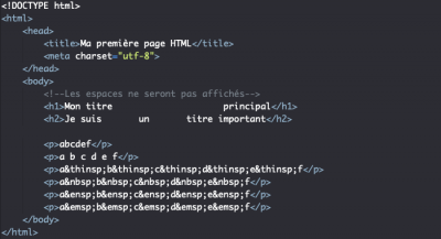 Les espaces et retours à la ligne en HTML - Pierre Giraud