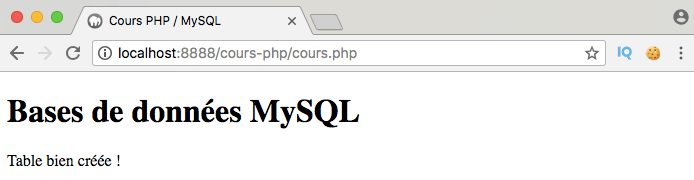Créer une base de données MySQL et une table dans la base - Pierre Giraud