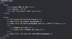Les attributs HTML class et id et les sélecteurs CSS associés