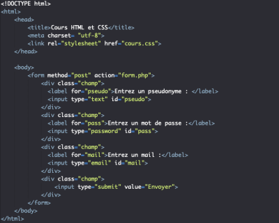 Présentation des formulaires HTML et de l'élément form - Pierre Giraud