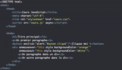La gestion d'évènements en JavaScript et la méthode addEventListener ...