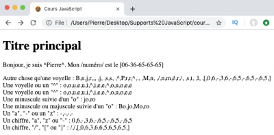 Les classes de caractères et classes abrégées des expressions ...