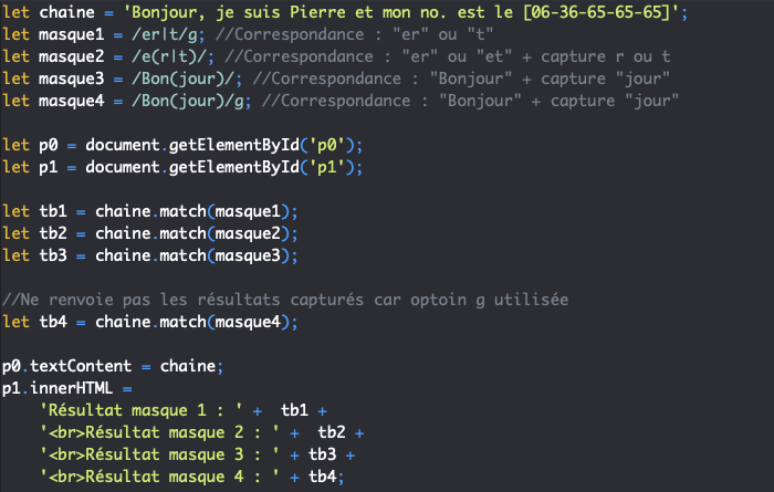 Créer Des Sous Masques Et Des Assertions Dans Les Expressions Régulières Javascript Pierre Giraud 