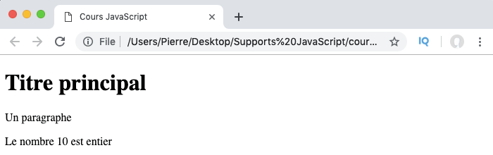 Lobjet Global Javascript Number Propriétés Et Méthodes Pierre Giraud