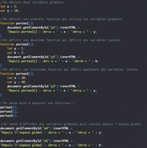 Portée des variables et valeurs de retour des fonctions en JavaScript - Pierre Giraud