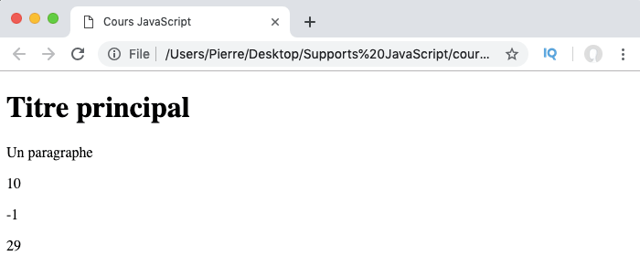 Lobjet Global Javascript String Propriétés Et Méthodes Pierre Giraud