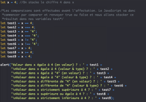 Structures de contrôle, conditions et opérateurs de comparaison ...