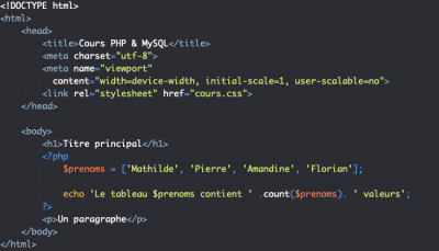 Présentation des tableaux et tableaux numérotés en PHP - Pierre Giraud