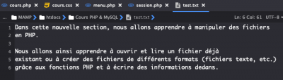 Introduction à la manipulation de fichiers en PHP - Pierre Giraud