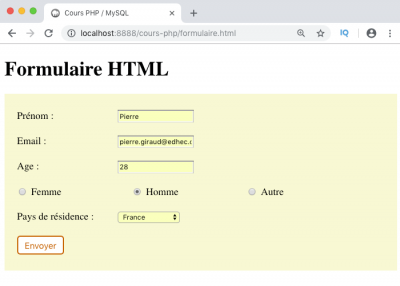 Récupérer et manipuler les données des formulaires HTML en PHP - Pierre ...