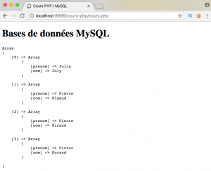 Sélection simple de données dans une table MySQL en PHP - Pierre Giraud