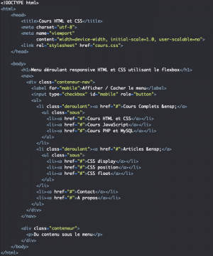 Création d'un menu déroulant responsive en HTML et en CSS - Pierre Giraud