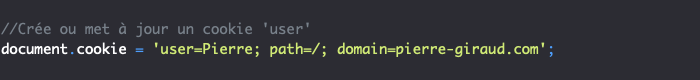 Les cookies en JavaScript - Pierre Giraud