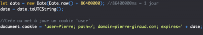 Les cookies en JavaScript - Pierre Giraud