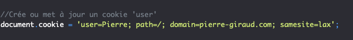 Les cookies en JavaScript - Pierre Giraud