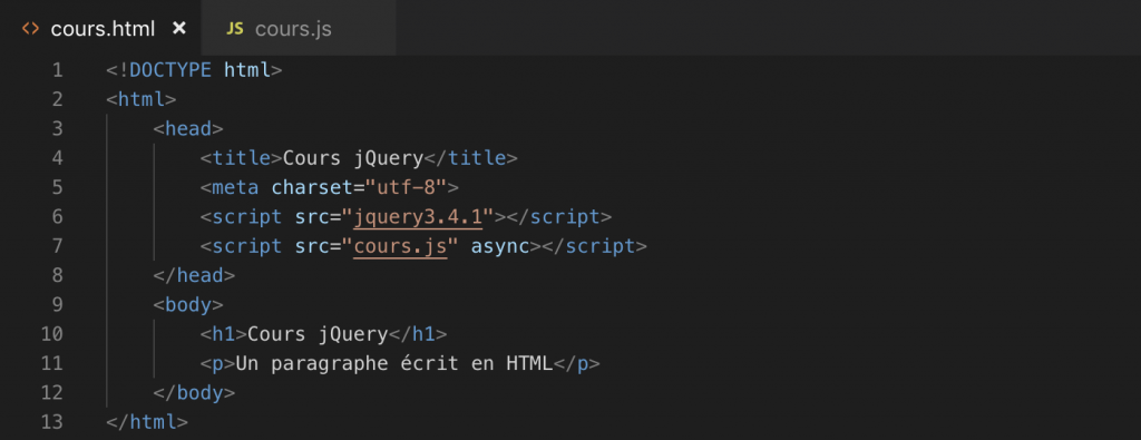 Inclure la bibliothèque jQuery dans nos pages pour l'utiliser - Pierre ...