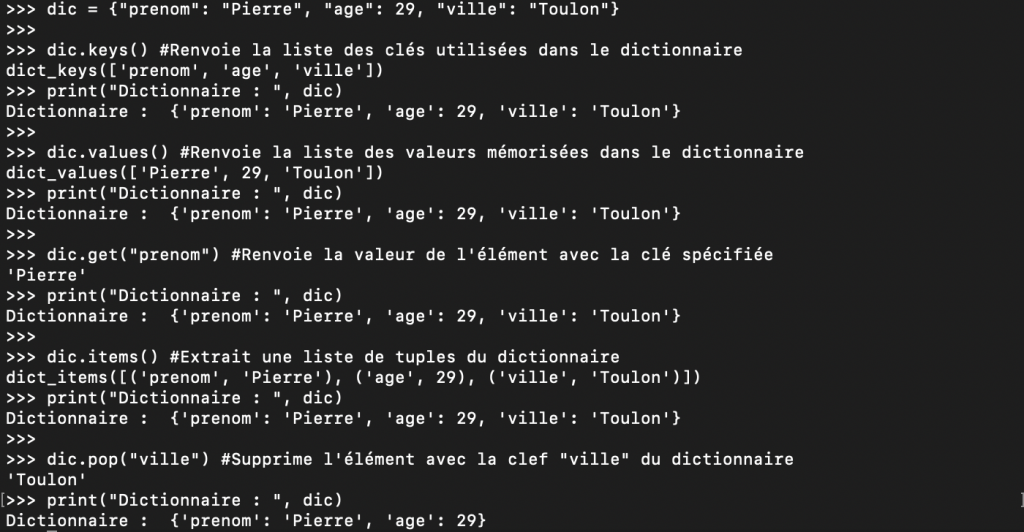 Annexe 2 : Quelques méthodes Python utiles - Pierre Giraud