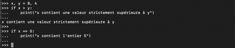 Les structures conditionnelles if, if...else et if...elif...else en ...