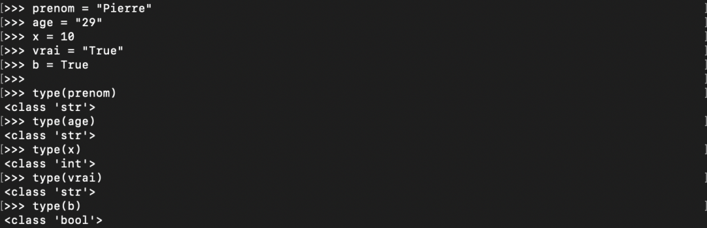 Les types de données ou types de valeurs Python - Pierre Giraud