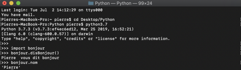 Les modules et paquets Python - Pierre Giraud