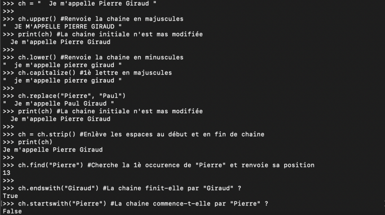 Annexe 2 : Quelques méthodes Python utiles - Pierre Giraud