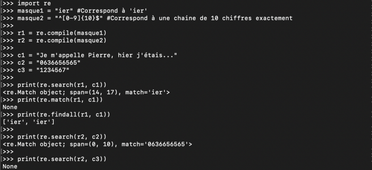Le module Python standard Re et l'utilisation des expressions ...