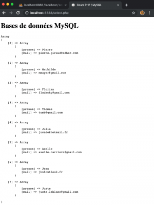 SQL SELECT - Sélection dans une table d’une base de données - Pierre Giraud