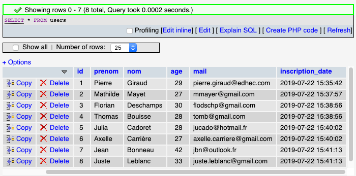 Sql Select Sélection Dans Une Table Dune Base De Données Pierre Giraud