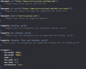 Les règles CSS arobase @ - Pierre Giraud